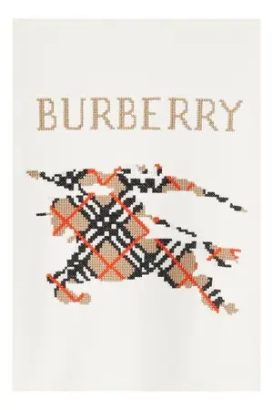 Burberry Cross-stitch Ekd Cotton Sweatshirt - Chalk