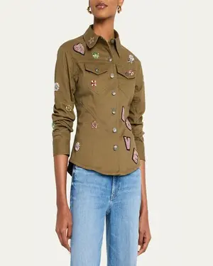 Cinq À Sept Canyon Ditsy Love Scrunched Jacket