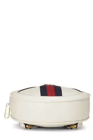 Gucci Leather Ophidia Round Backpack - White