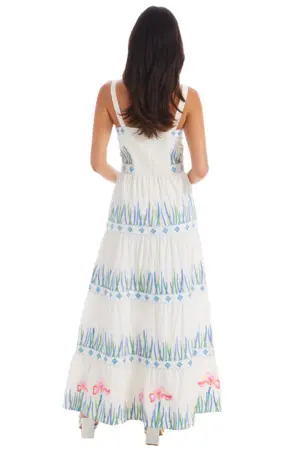 Allison Embroidered Lila Dress
