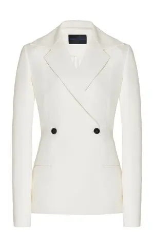 Proenza Schouler Marine Double-breasted Bi-stretch Jacket - White