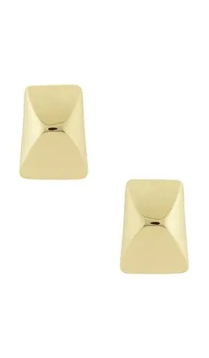 ANINE BING Curved Rectangle Stud Earrings - Gold