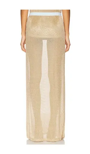 MUMA WORLD Metallic Long Skirt