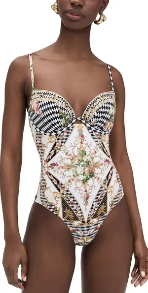 Camilla Continuous Wire Moulded Bra Piece Swimsuit - Rococo Glow