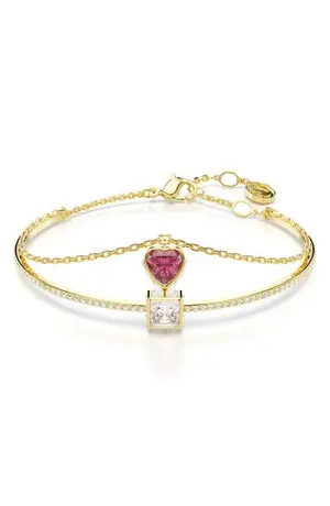 SWAROVSKI Chroma Crystal Embellished Layered Bracelet - Red