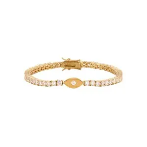 KARMA AND LUCK Hopeful Abundance Evil Eye Tennis Bracelet - Gold