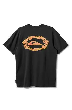 Quiksilver Oval Torch Moe Graphic T-shirt - Black
