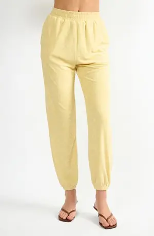 VIENS AVEC MOI Terry Lounge Pants - Vintage Yellow
