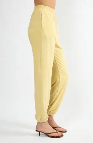 VIENS AVEC MOI Terry Lounge Pants - Vintage Yellow