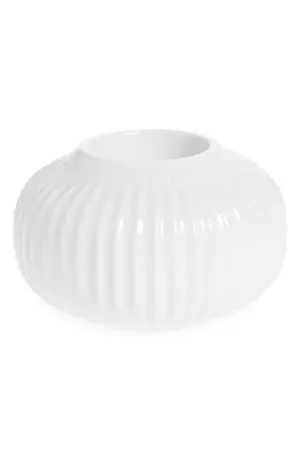 KAHLER Hammershøi Round Porcelain Tealight Holder - White