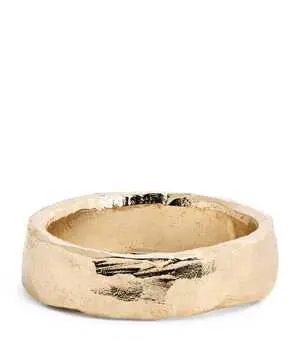 THE OUZE Hallmark Band Ring - Gold