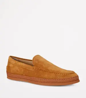 TOD'S Suede Gomma Loafers - Beige