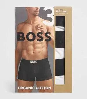 BOSS Organic Cotton-blend Boxers - White