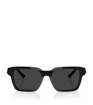 FERRARI Acetate Square Polarized Sunglasses - Black