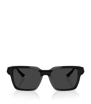 FERRARI Acetate Square Polarized Sunglasses - Black