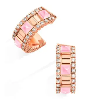 MARLI NEW YORK Life Hoop Earrings - Rose Gold