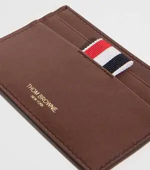 Thom Browne Leather Single Card Holder
