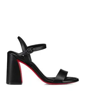 CHRISTIAN LOUBOUTIN Miss Jane Nappa Leather Heeled Sandals - Black