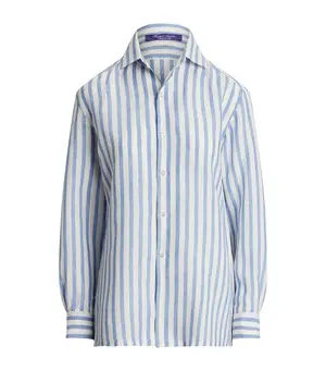 Women's Blue White Striped Shirts