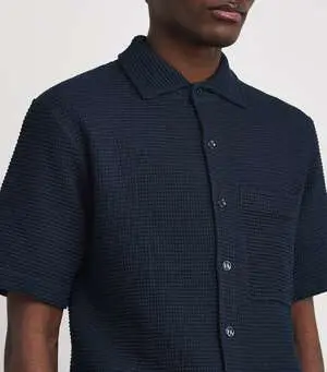 Sandro Waffle-effect Short-sleeve Shirt