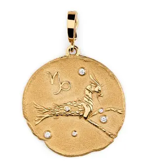 AZLEE Capricorn Coin Charm - Gold