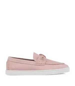 CHRISTIAN LOUBOUTIN Christian Louboutin Chambeliboat Leather Loafers Pink