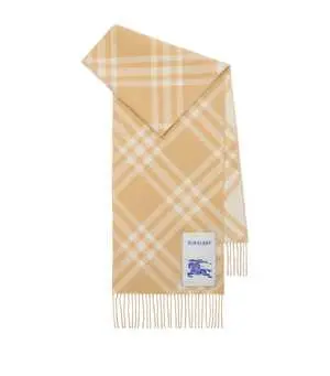 Burberry Cashmere Check Scarf - Beige