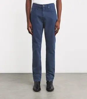 Paige Federal Slim Straight Trousers - Navy