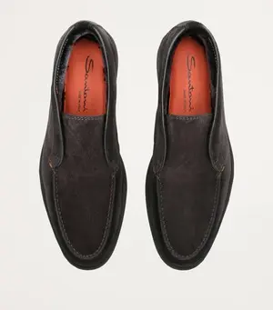 Santoni Suede Detroit High-top Loafers - Grey