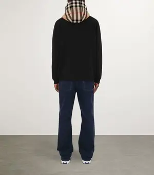 Burberry Check Trim Zip-up Hoodie
