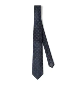Brunello Cucinelli Silk Geometric Jacquard Neck Tie - Blue