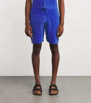 Vilebrequin Cotton-blend Terry Bermuda Shorts - Blue