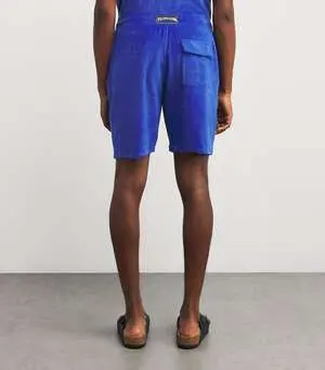 Vilebrequin Cotton-blend Terry Bermuda Shorts - Blue