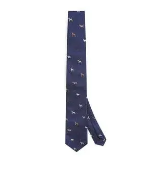 PAUL SMITH Paul Smith Silk Embroidered Dogs Tie