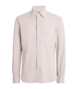 Corneliani Cotton Jersey Shirt Beige