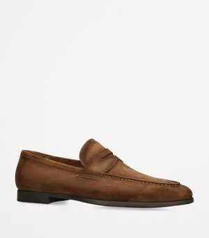 Magnanni Suede Diezma Penny Loafers - Brown
