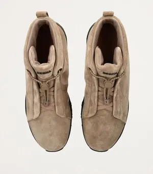 Zegna Suede High-top Sneakers - Beige