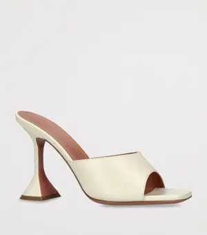 Amina Muaddi Leather Lupita Mules 95