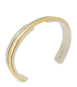Saint Laurent Modernist Bridge Bangle - Metallic
