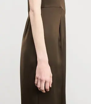 Max & Co. Satin Halterneck Jumpsuit - Brown