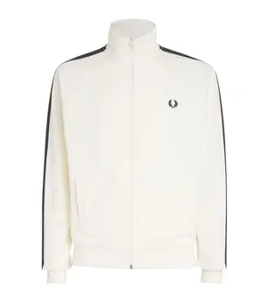 Fred Perry Contrast Tape Track Jacket - White