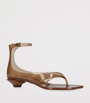 Chloé Jelly Heeled Sandals - Brown