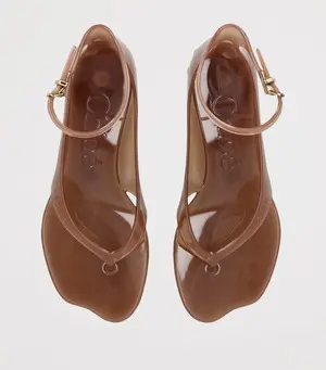 Chloé Jelly Heeled Sandals - Brown