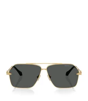 Versace Pilot Sunglasses - Gold