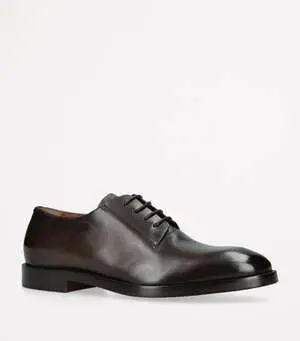 Zegna Leather Torino Derby Shoes - Brown