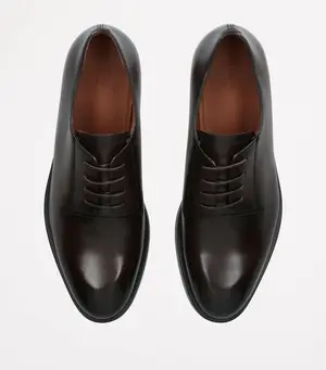 Zegna Leather Torino Derby Shoes - Brown