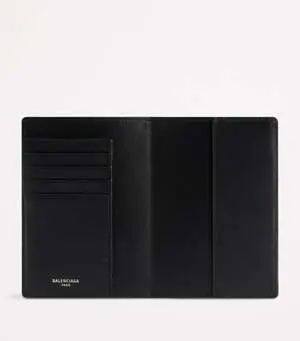 Balenciaga Calfskin Passport Holder - Black