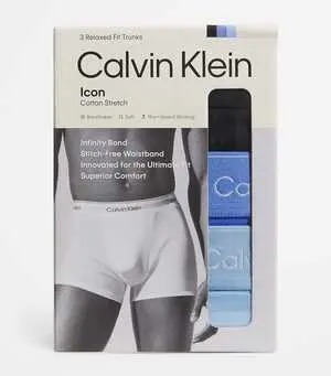 Calvin Klein Cotton Stretch Relaxed Icon Boxers - Blue