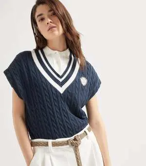 Brunello Cucinelli Cotton Cable-knit Sweater Vest