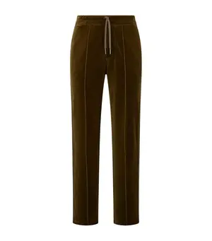 TOM FORD Cotton-blend Velour Sweatpants - Green